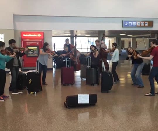 Boston Musicians Waylaid On Way To Grammys Play Impromptu Airport ...